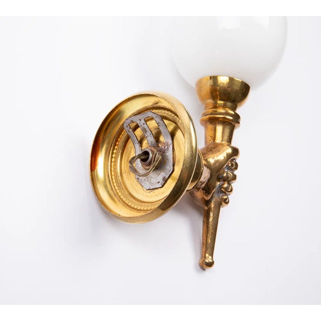 Pair of 1960s Maison Jansen Wall Sconces Hands Holding Torches | Chairish