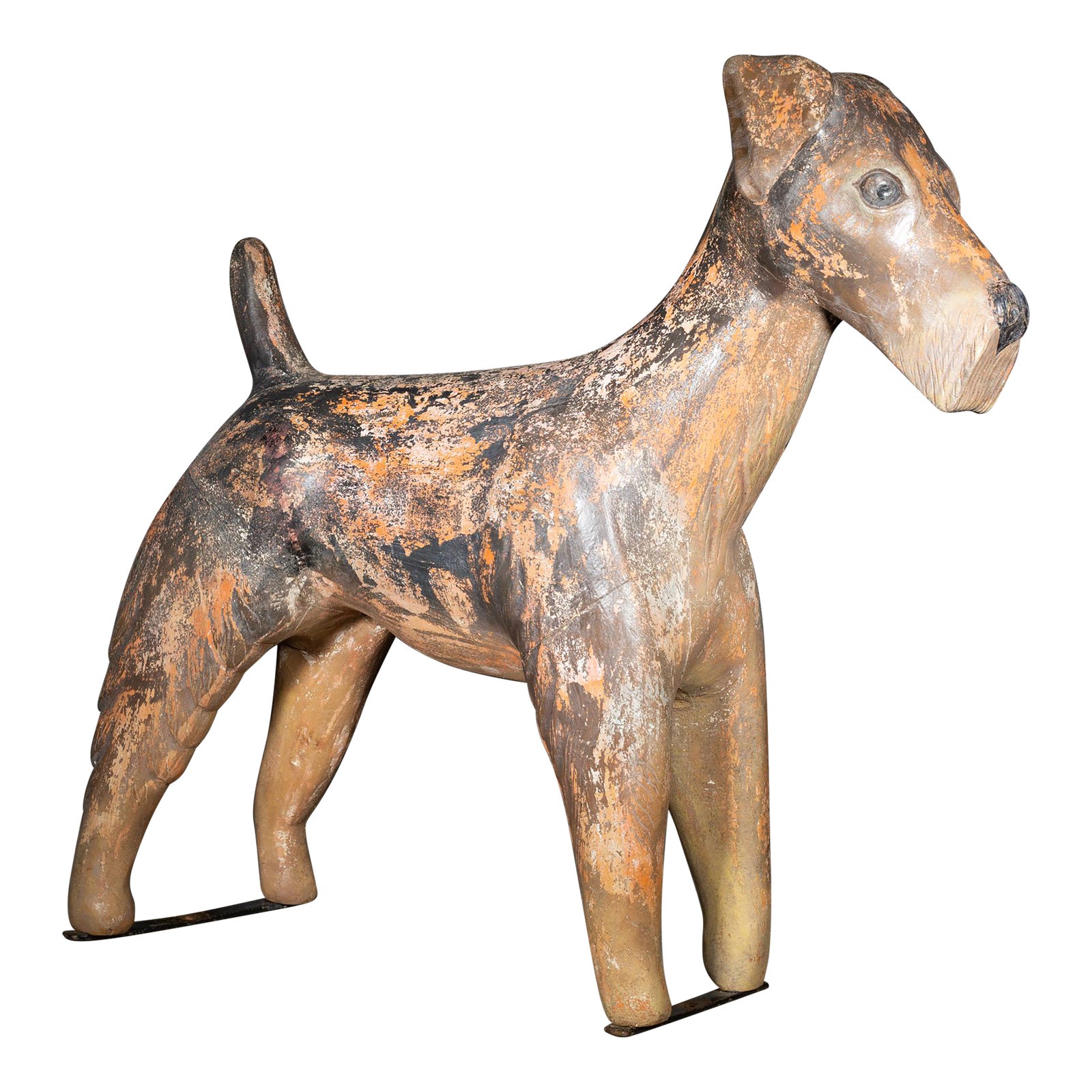 French Hand Carved Dog Carousel Ride c.1950 | Chairish