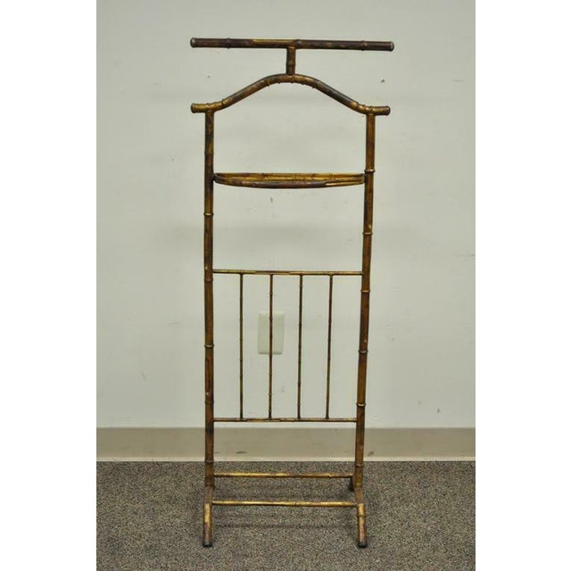 Vintage Mid Century Italian Hollywood Regency Gold Gilt Faux Bamboo ...