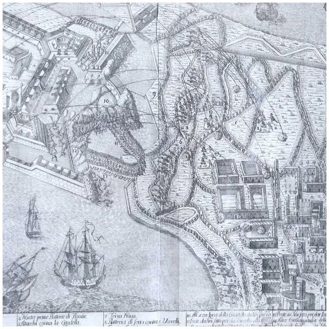 Antique Francesco Ciche Engraving, Map And Plan Of The Siege Of The ...