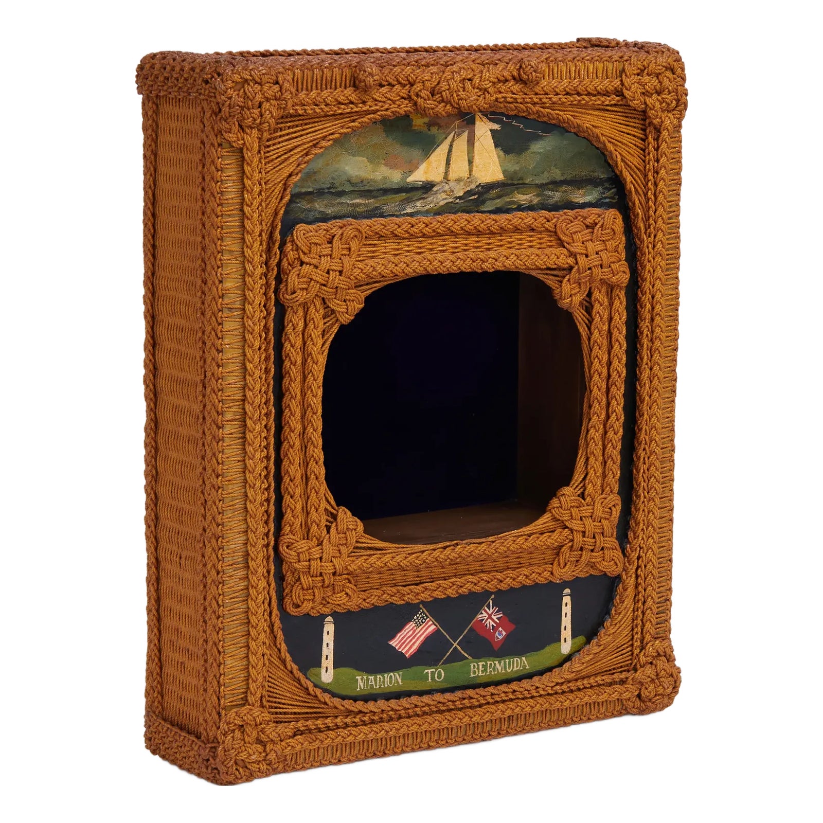 Antique Nautical Display Box for the Schooner Marion | Chairish