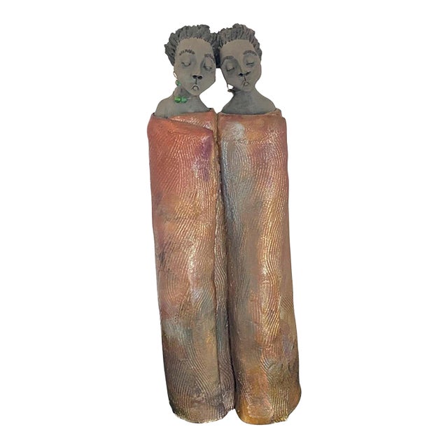 "Sisters" Two Women Ceramic Sculpture | Chairish