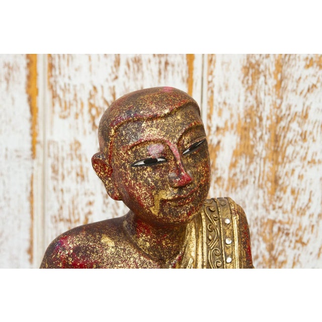 Burmese Sariputra Buddhist Statue | Chairish