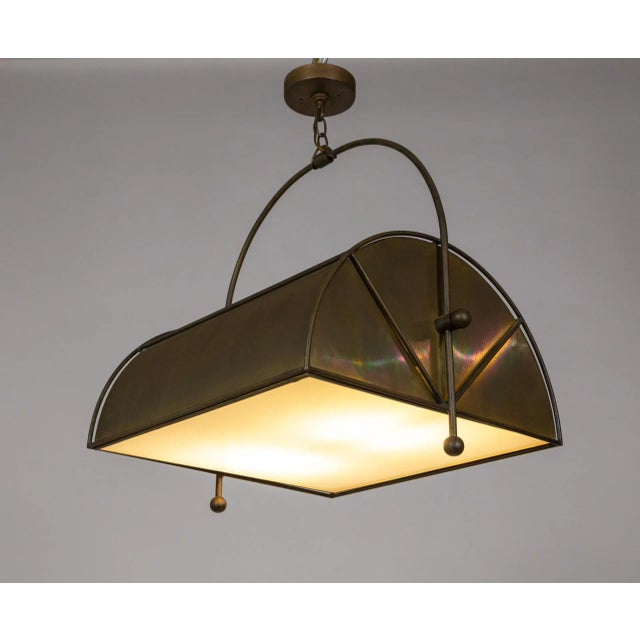 Patinated Brass Island Pendant Light by Morrison Custom Lighting | Chairish