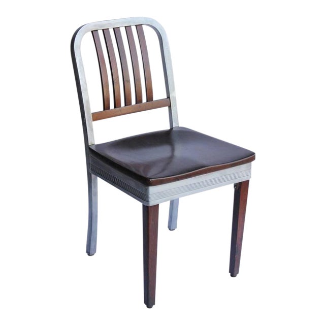 1950s Shaw Walker Aluminum & Wood Chair | Chairish
