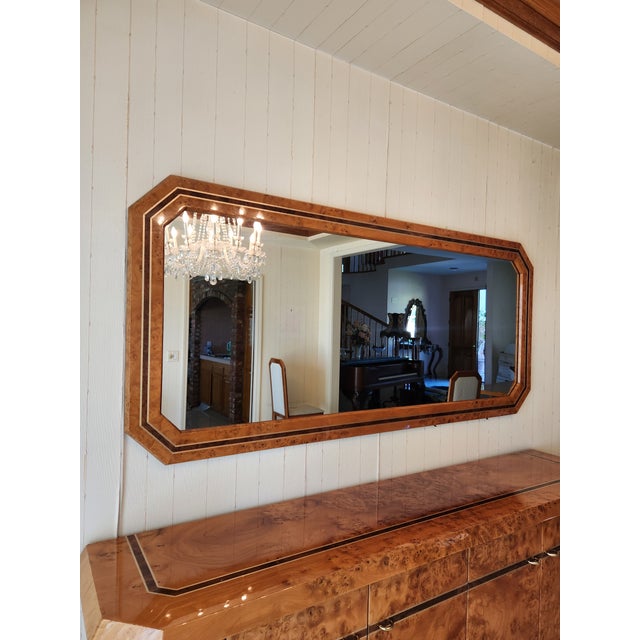 1970s Burl Wood Mirror | Chairish