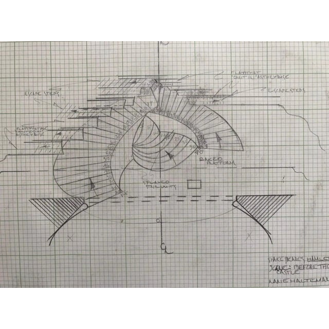 Late 20th Century Original Lane Halteman Stage Design Watercolor ...
