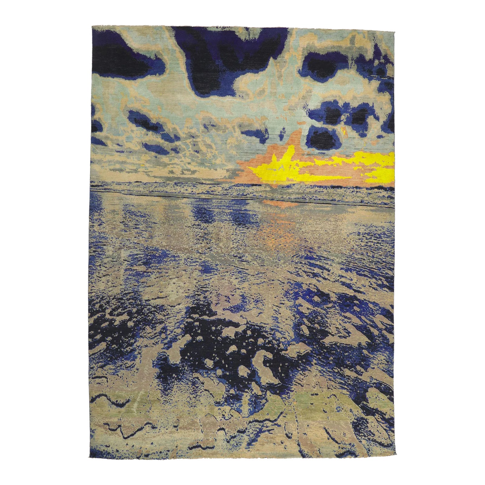 Claude Monet Seascape Style Rug, 09'11 X 14'00 | Chairish