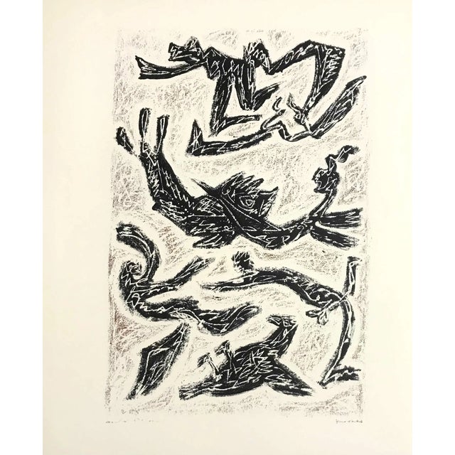 1973 Andre Masson Poursuite en Noir Et Bistre N. 28 | Chairish