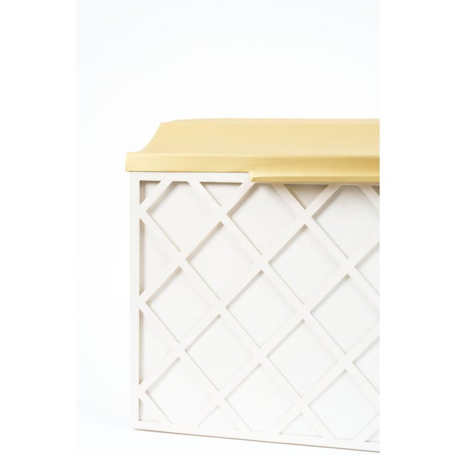 Lattice Wall-Mount Mailbox, Off White | Chairish
