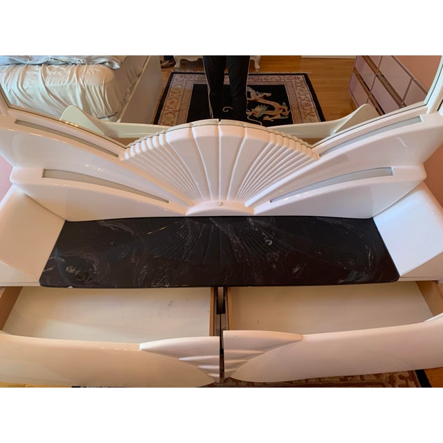 1980s Vintage Art Deco Style Vanity | Chairish