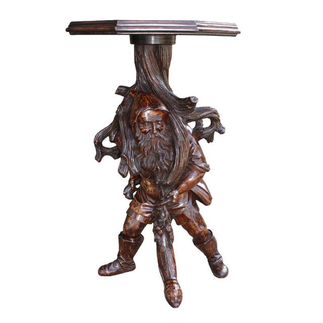 Late 19th Century Black Forest Gnome Table | Chairish