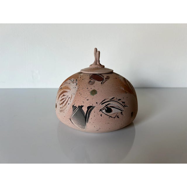 Laura Ross Artistic Hand Painted Pottery Urn/ Vase | Chairish
