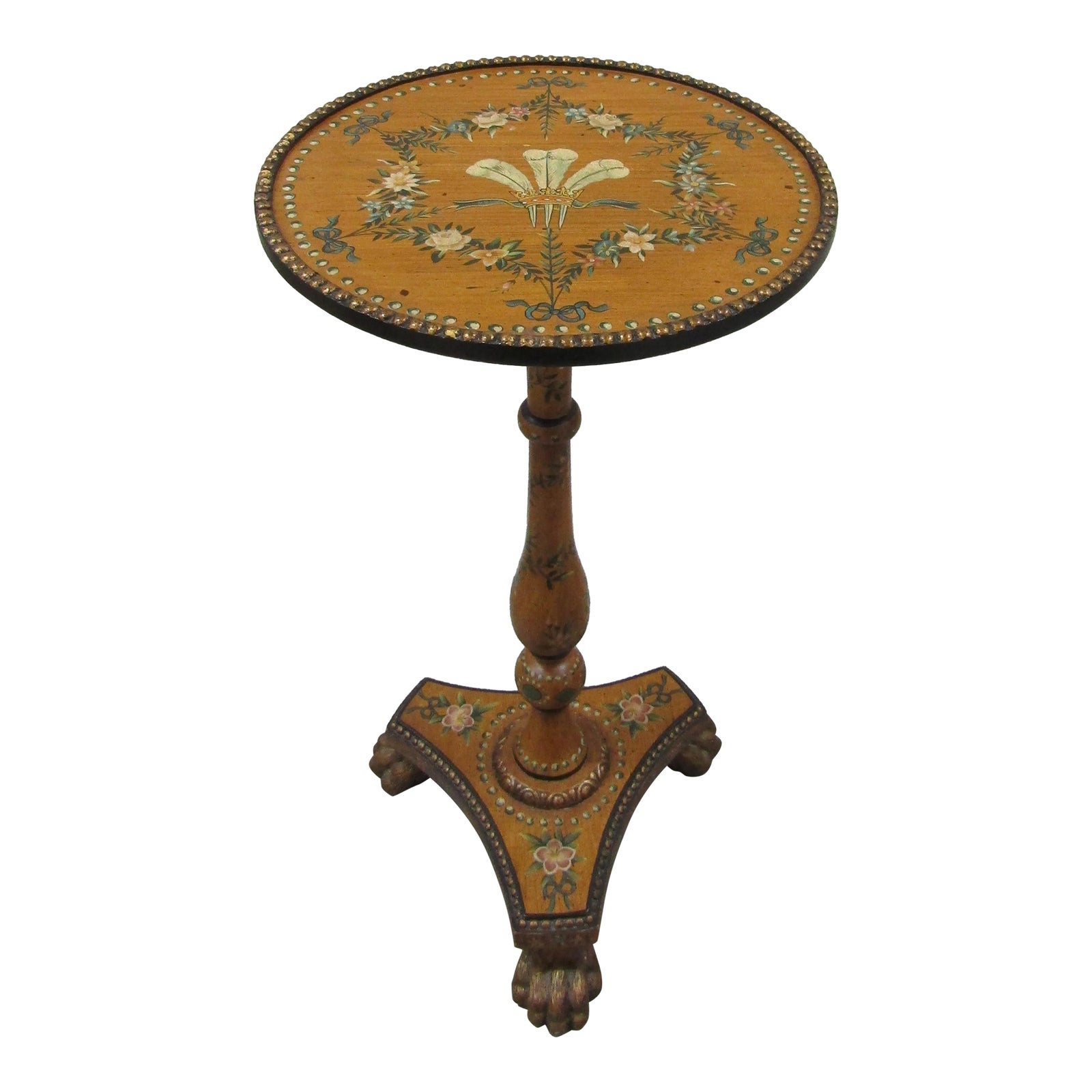 Chelsea House Hand Painted Round Side Table Style 2077 | Chairish