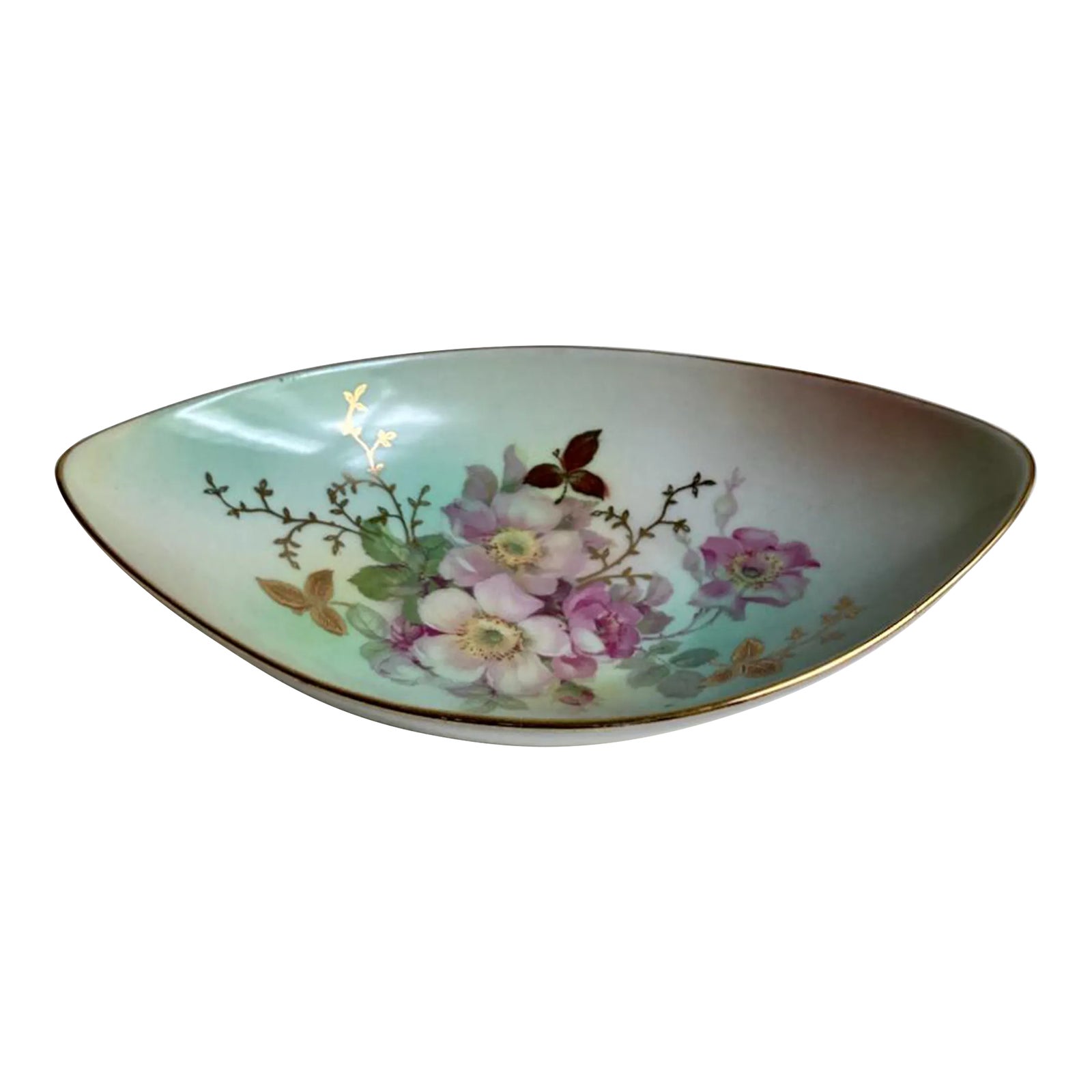 1980s Early Schumann Arzberg "Wild Rose" Porcelain Bowl | Chairish