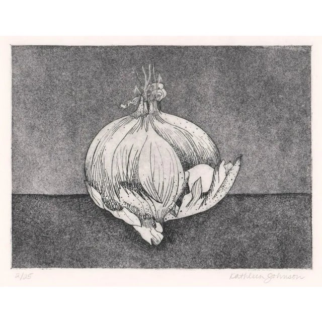 1990s Kathleen Johnson Vegetable Still Life Etching | Chairish