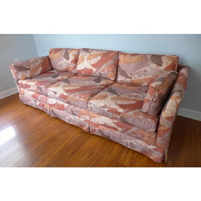 1960s Bernhardt Flair Fall Fowl Sofa Vintage Batik Birds Couch | Chairish