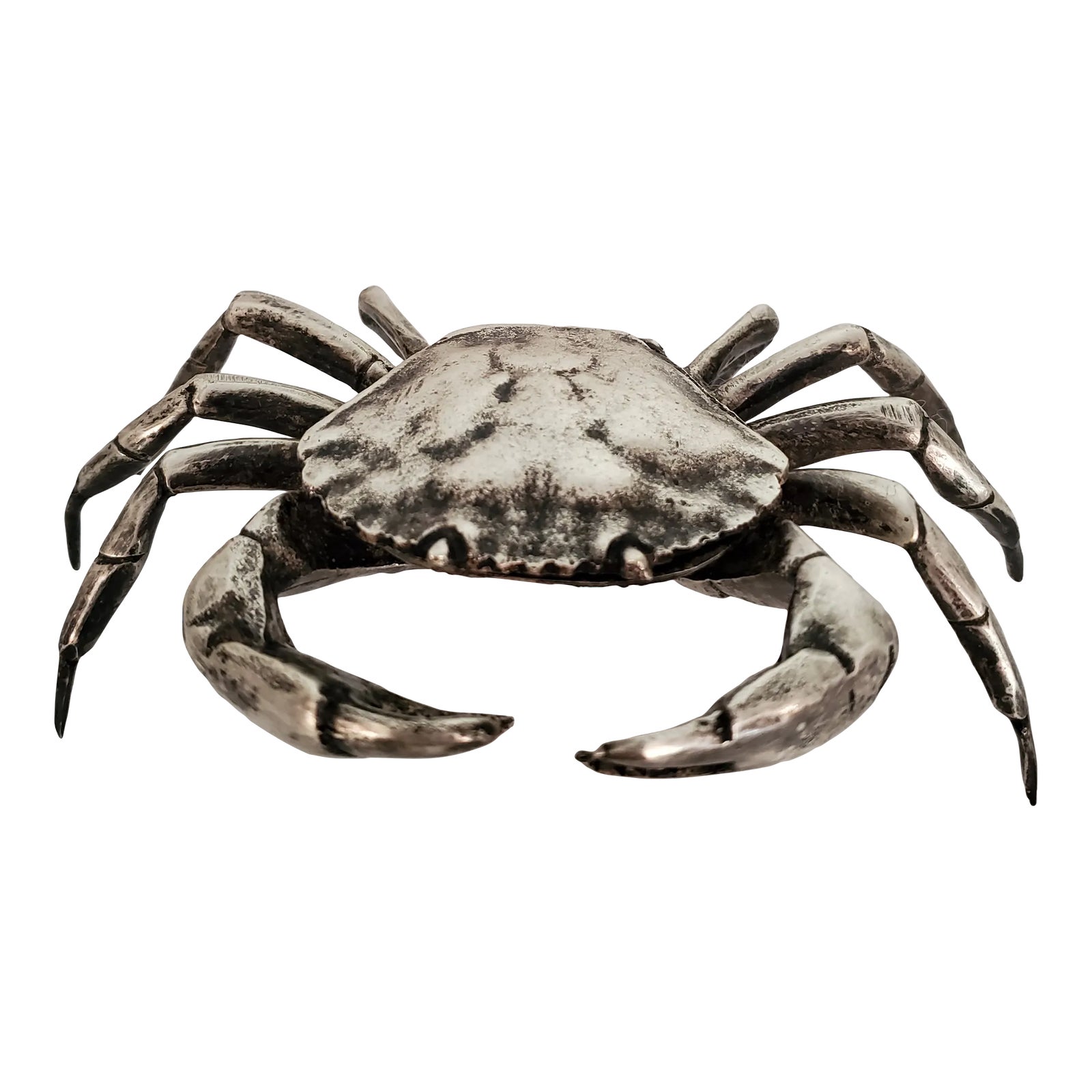 Antique Silvered Crab Form Box | Chairish