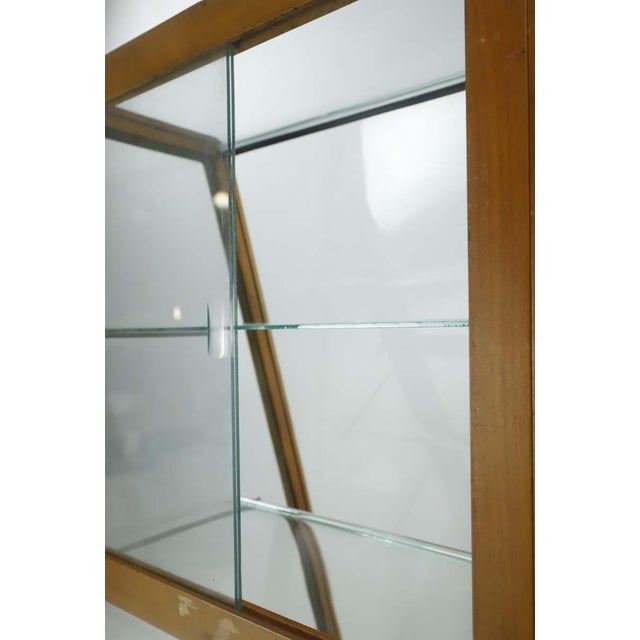 Mid 20th Century Vintage Slanted Front Glass Shelves Display Case ...
