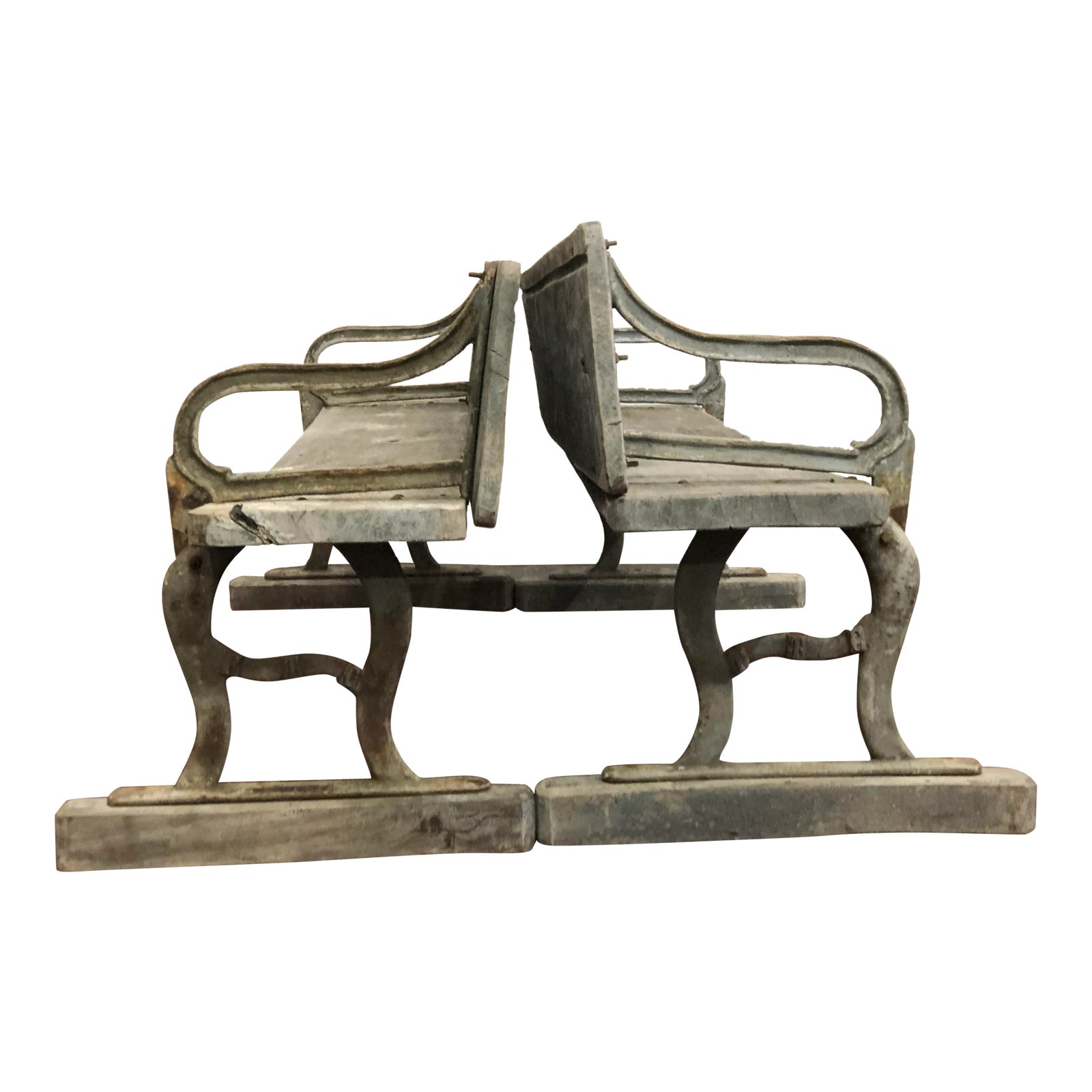 Early 20th Century Vintage American Benches- A Pair | Chairish