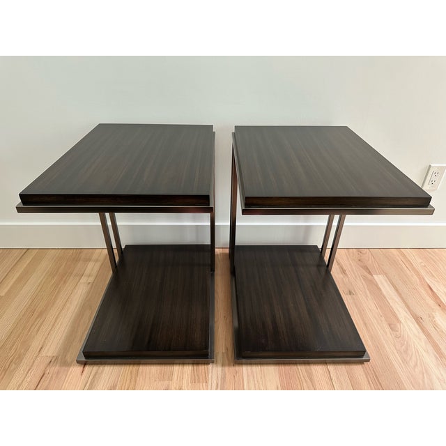 Vanguard Furniture "Phipps" Walnut End Tables - a Pair | Chairish