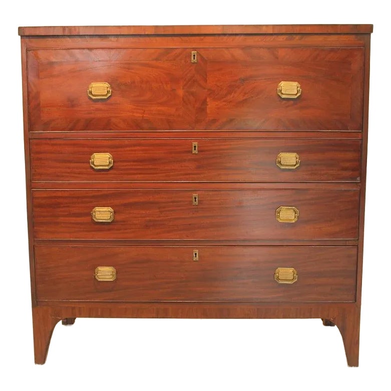 Antique American Federal Mahogany Butler's Chest | Chairish
