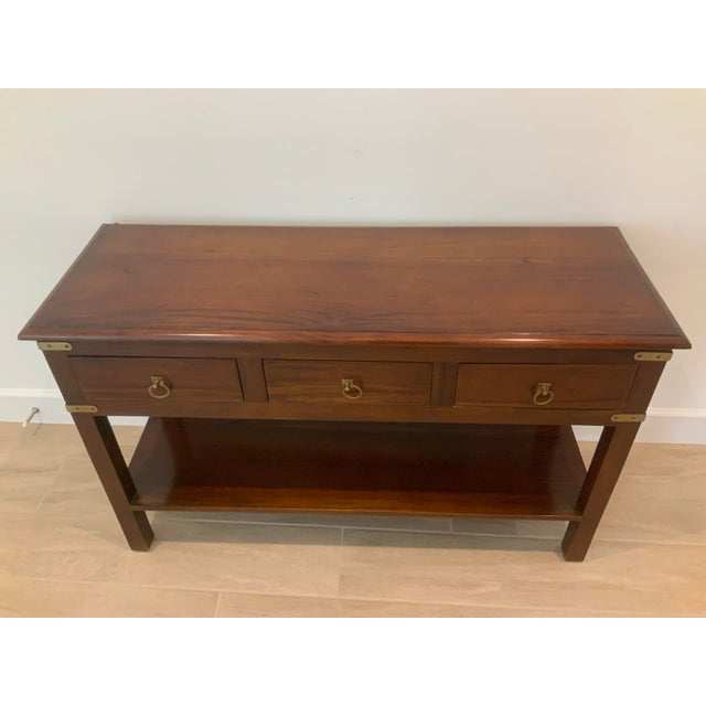 Cherry Wood Console Table | Chairish