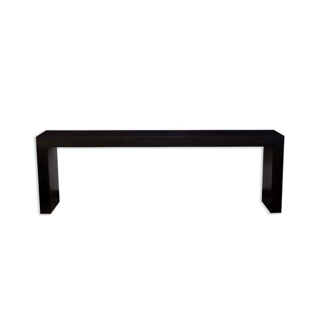 Contemporary Modern Long Ebonized Rectangular Wood Console Table | Chairish