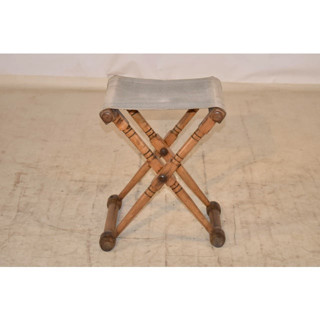 19th Century Campaign Folding Stool | Chairish