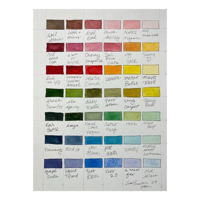 "Lia's Colors" Lia Burke Libaire Color Sample Giclee Print | Chairish