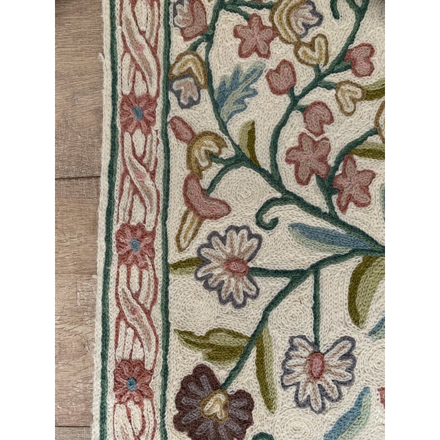 Handcrafted Crewel Knit Area Rug or Wall Hanging | Chairish