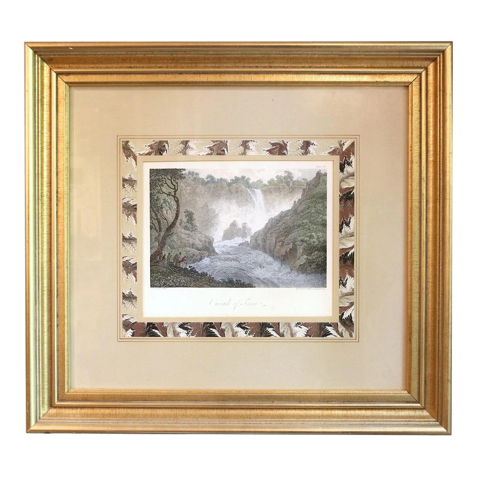 Late 18th Century English Engraving of the "Cascade of Terni" | Chairish
