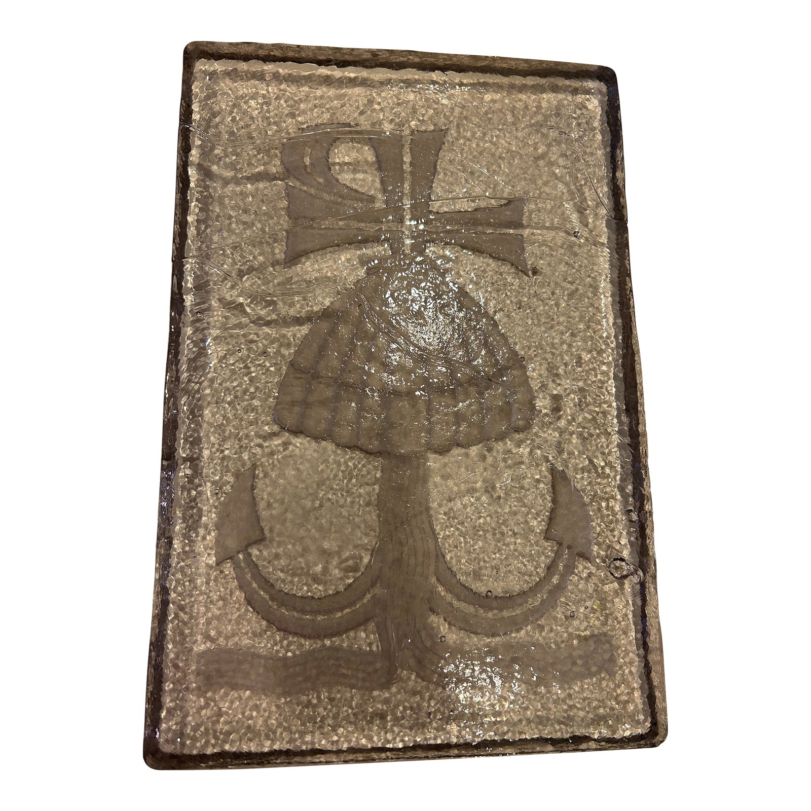 Vintage Large Art Glass Chi-Ro Paperweight | Chairish