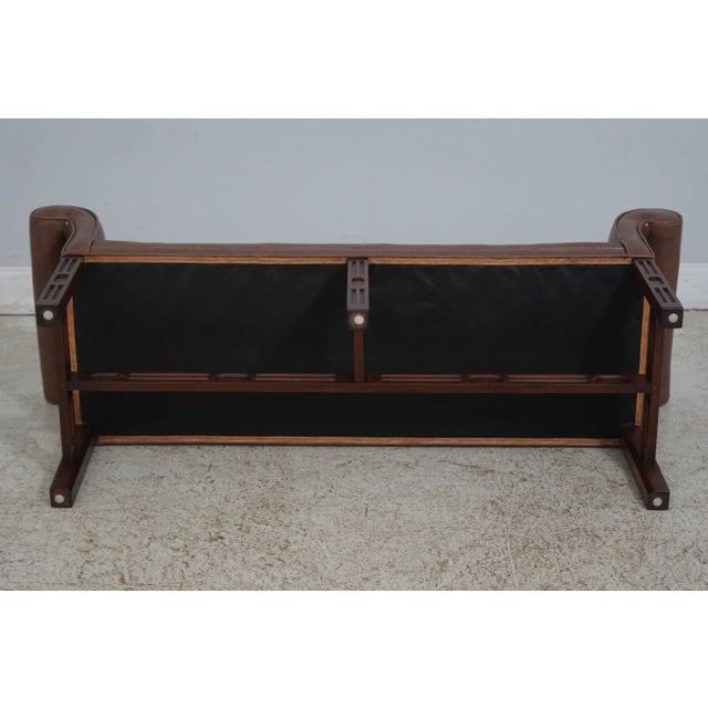 Southwood Chippendale Style Leather Window Bench | Chairish