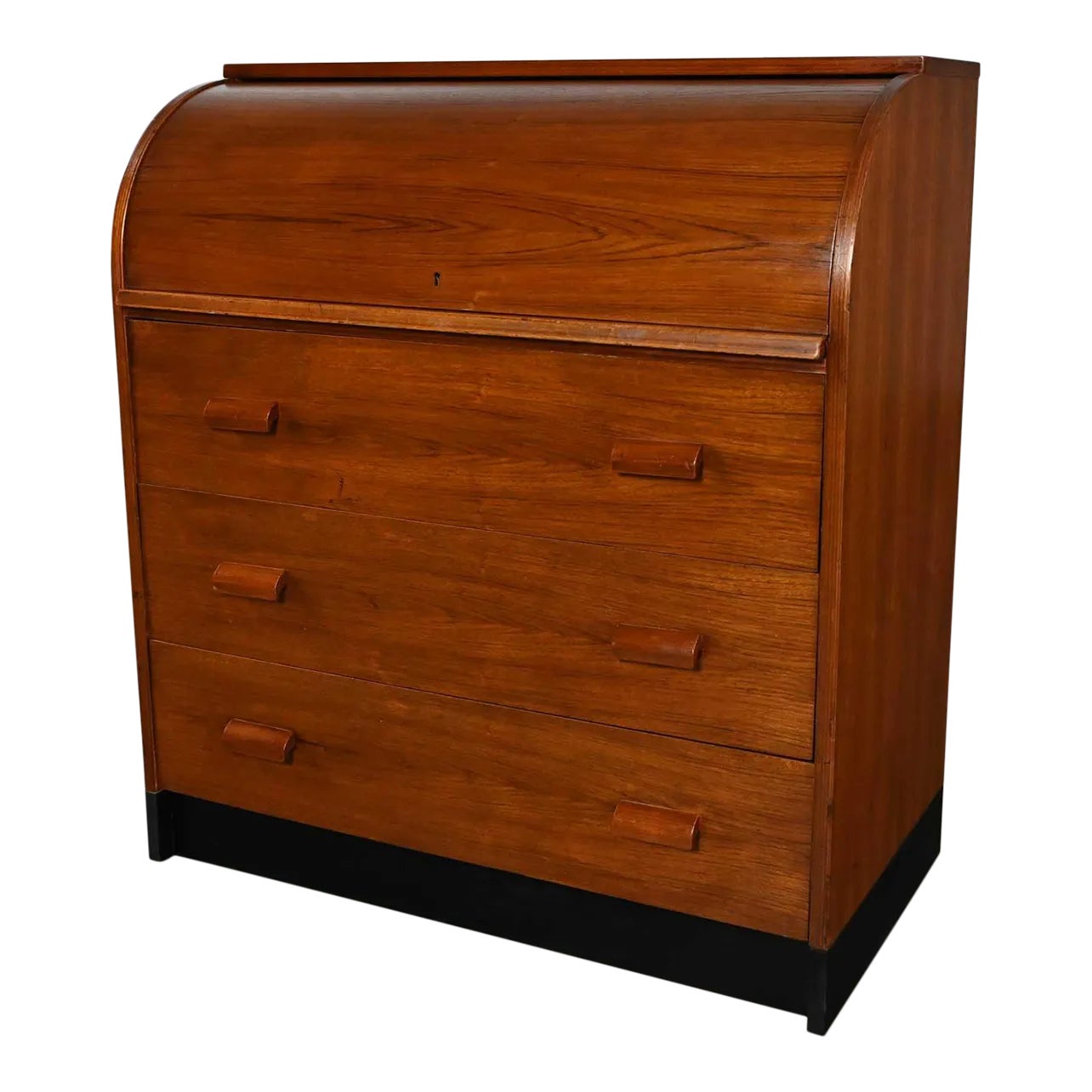 Mid-20th Century Scandinavian Modern Teak Roll Top Desk or Dresser ...