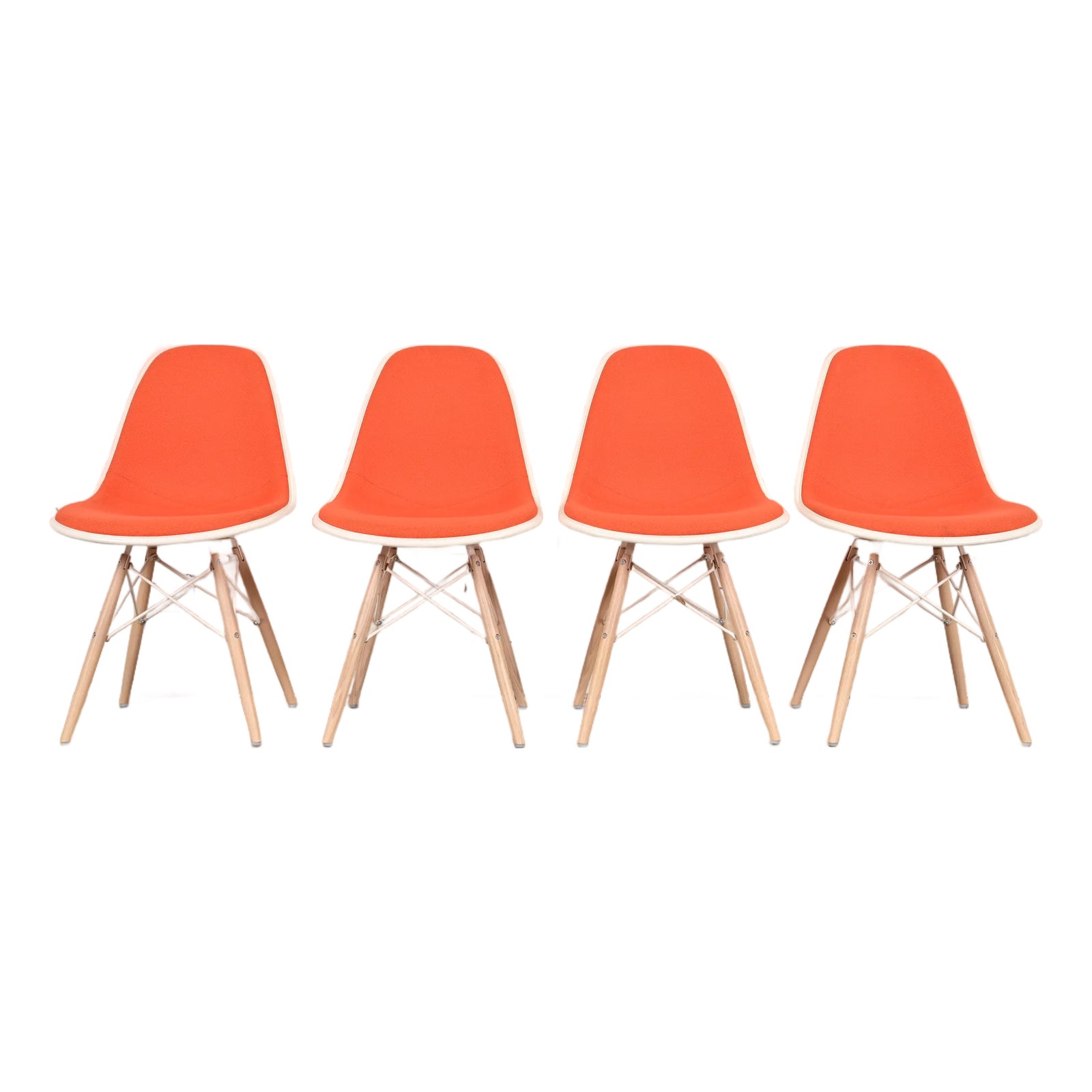 Charles & Ray Eames for Herman Miller DSW Shell Side Chairs, Set of ...