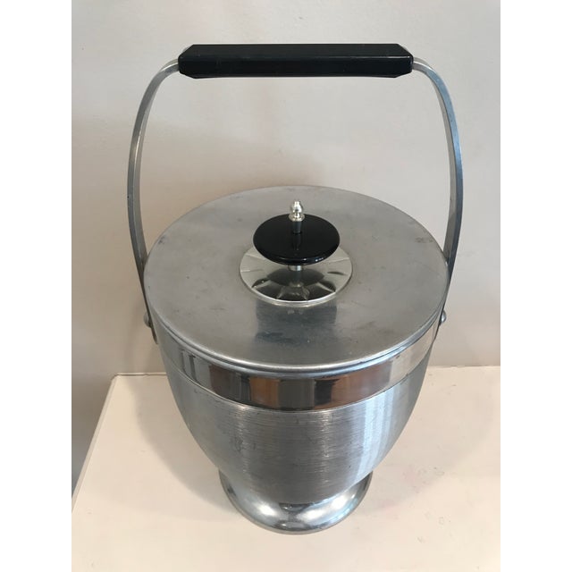 Mid-Century Atomic Era Kromex Chrome & Brushed Aluminum Ice Bucket ...