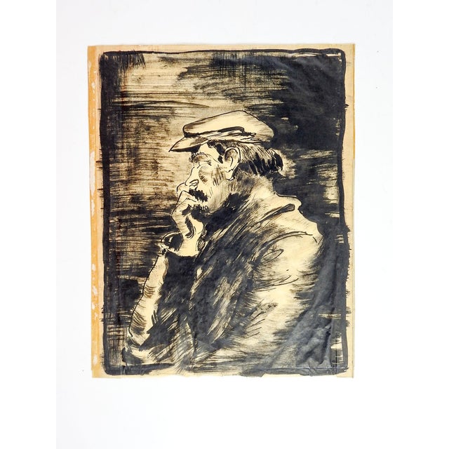 1920's Urban Portrait Study Painting | Chairish