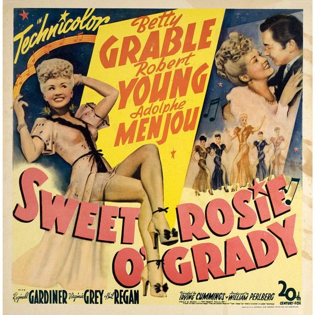 Sweet Rosie O'Grady 1943 U.S. Window Card Film Poster | Chairish