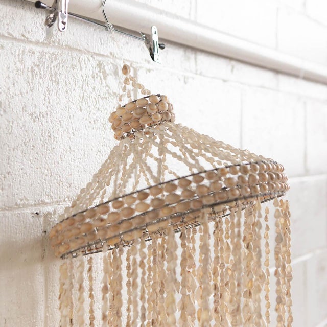 1970s Hanging Sea Shell Chandelier Decoration | Chairish