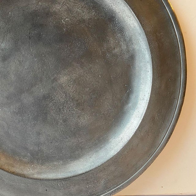 American Pewter Single-Reed Charger Plate | Chairish