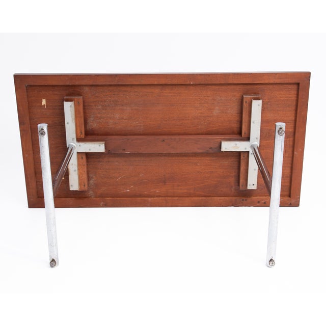 Hans Eichenberg "Omega" Desk Dining Table Stendig Mahogany Chrome ...