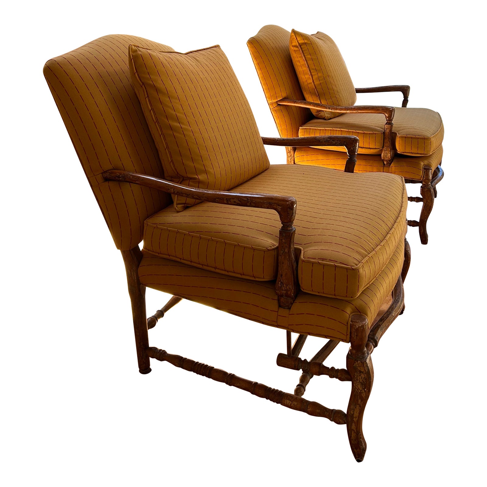 1990s Minton-Spidell French Canadian Lounge Club Chairs - Set of 2 ...