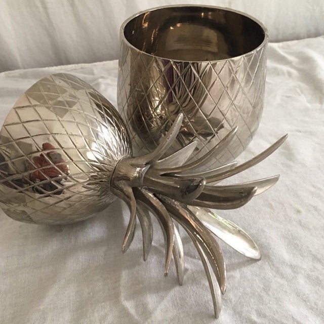 1950s Hollywood Regency Nickel-Plated Diamond - Textured Metal ...