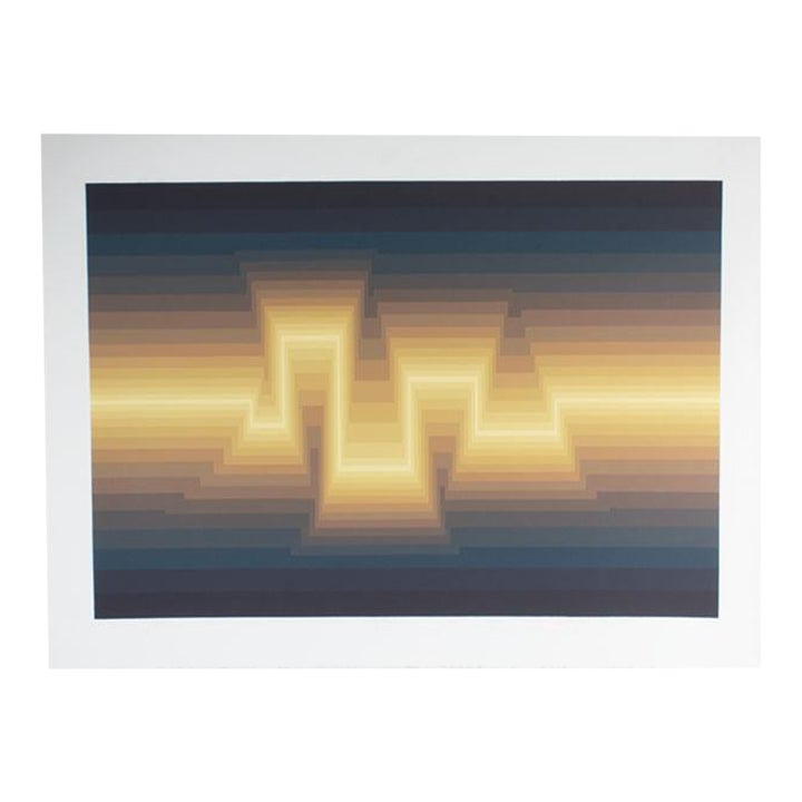 1983 “Aztec” Limited Edition Op Art Serigraph by Roy Ahlgren | Chairish