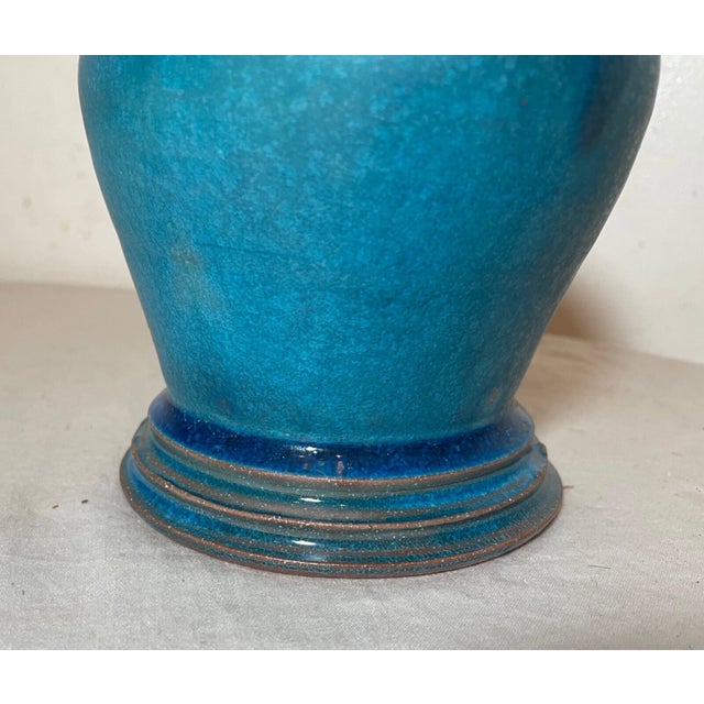 Rare Vintage Handmade Neil Patterson Bright Baby Blue Glaze Pinched ...