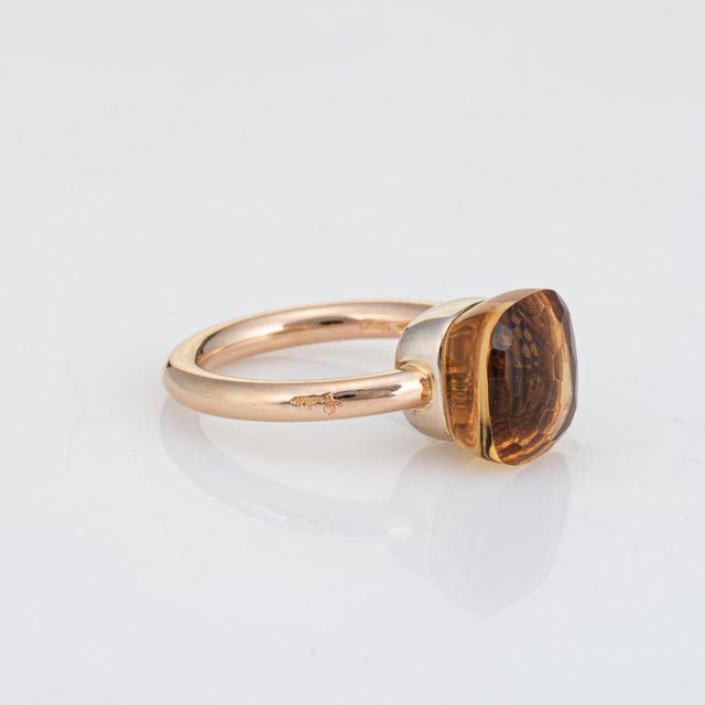 Pomellato Nudo Citrine 18k Yellow Gold Ring, Size 6 | Chairish