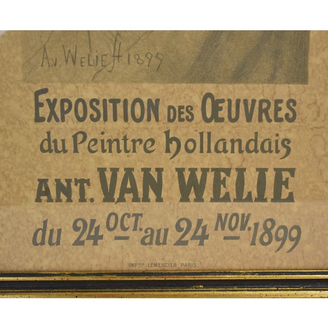 1899 Antoon Van Welie Exhibition Poster La Bodiniere Printed by ...