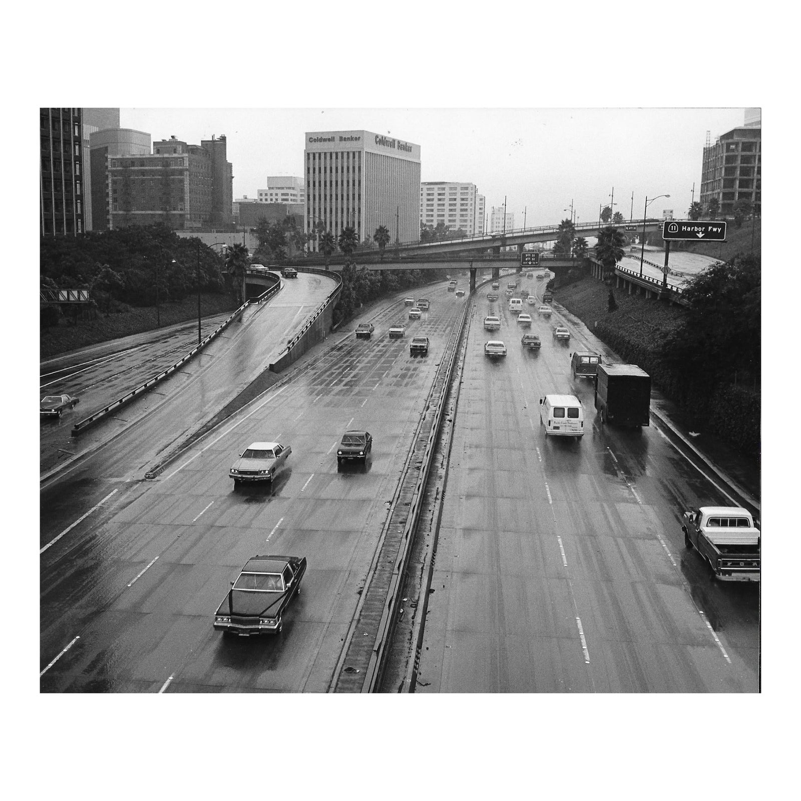 1977 Don Ware Los Angeles in the Rain Photograph | Chairish