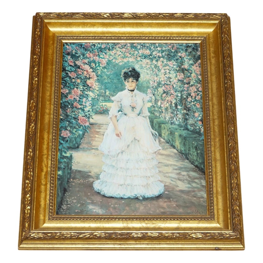 Alan Maley, English Rose, Oil Painting, Framed | Chairish